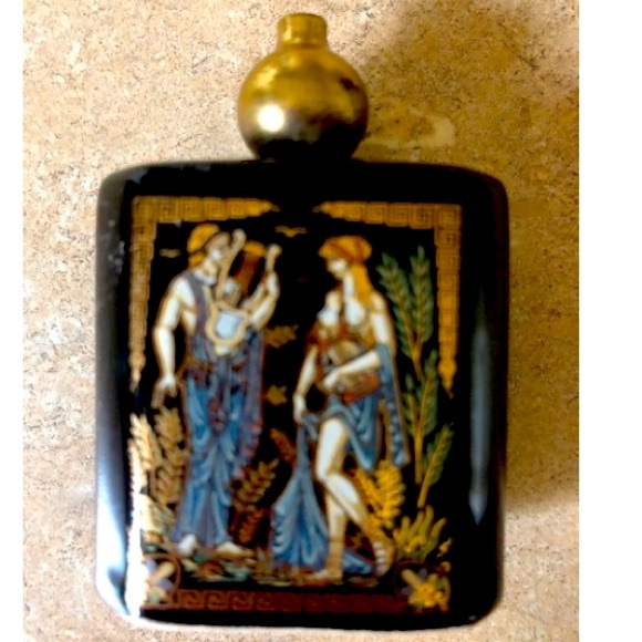 Accents | Old Vintage Greek Goddess Musical Instruments Perfume Holder ...